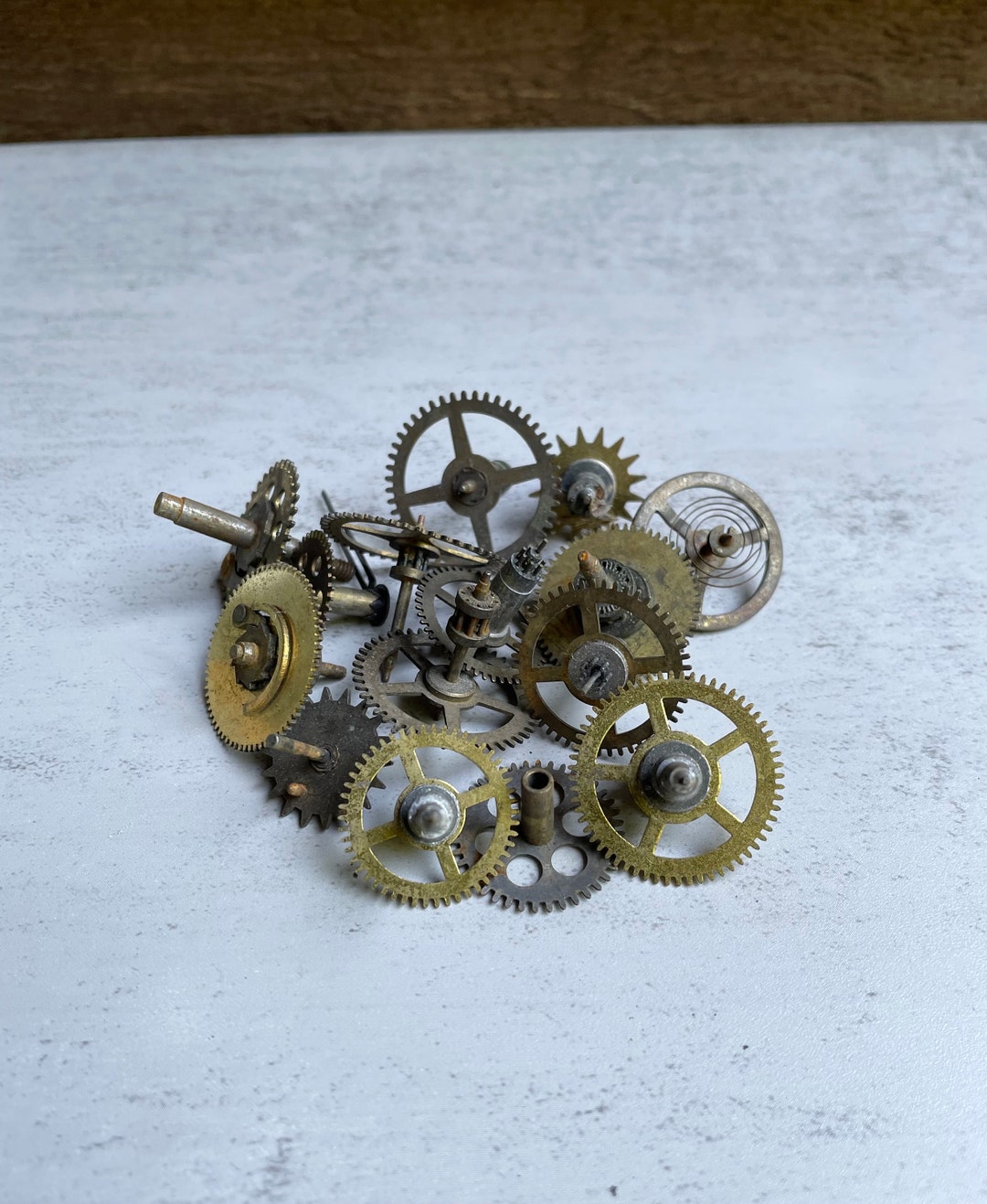 Vintage Clock Parts Gears Cogs Clock Repair Steampunk Altered Art Mixed ...