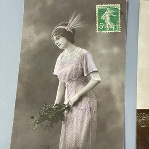 Antique French Postcards Vintage Cards From France With Script Writing ...