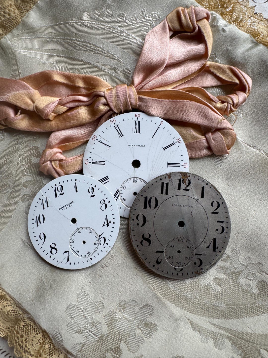 Vintage Porcelain Pocket Watch Faces, Steampunk and Altered Art ...