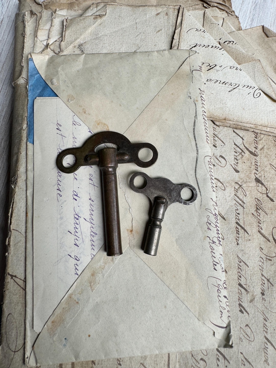Vintage Keys Folding Key, Barrel Clock Keys, Old Key Lot, Antique Key ...