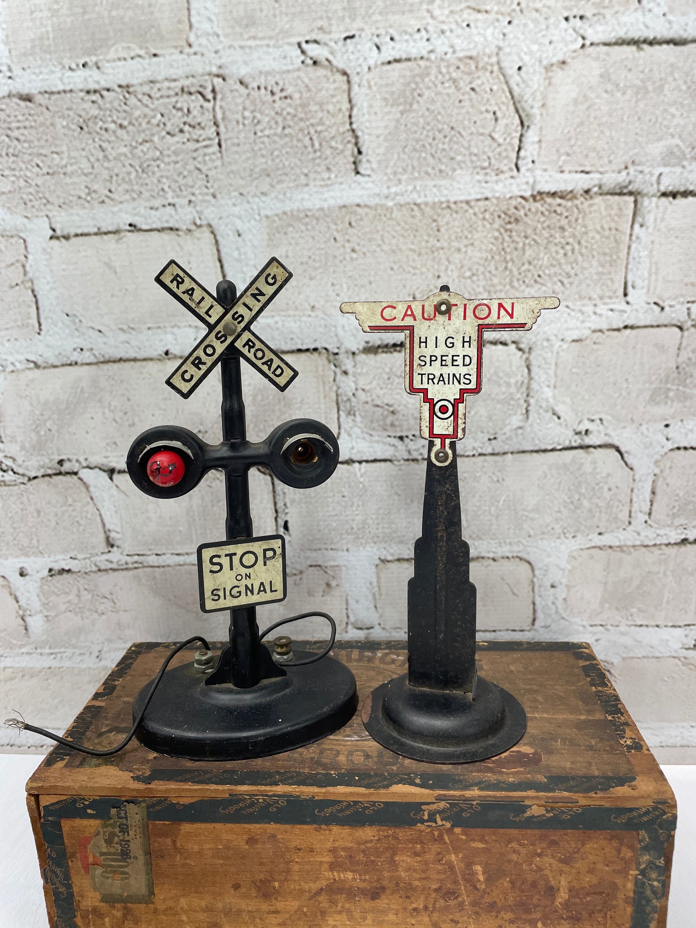 Vintage Railroad Crossing Sign