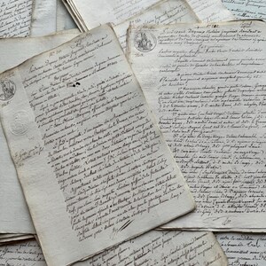 French Documents 1812 Papers (5) Antique Legal Papers With Seals ...