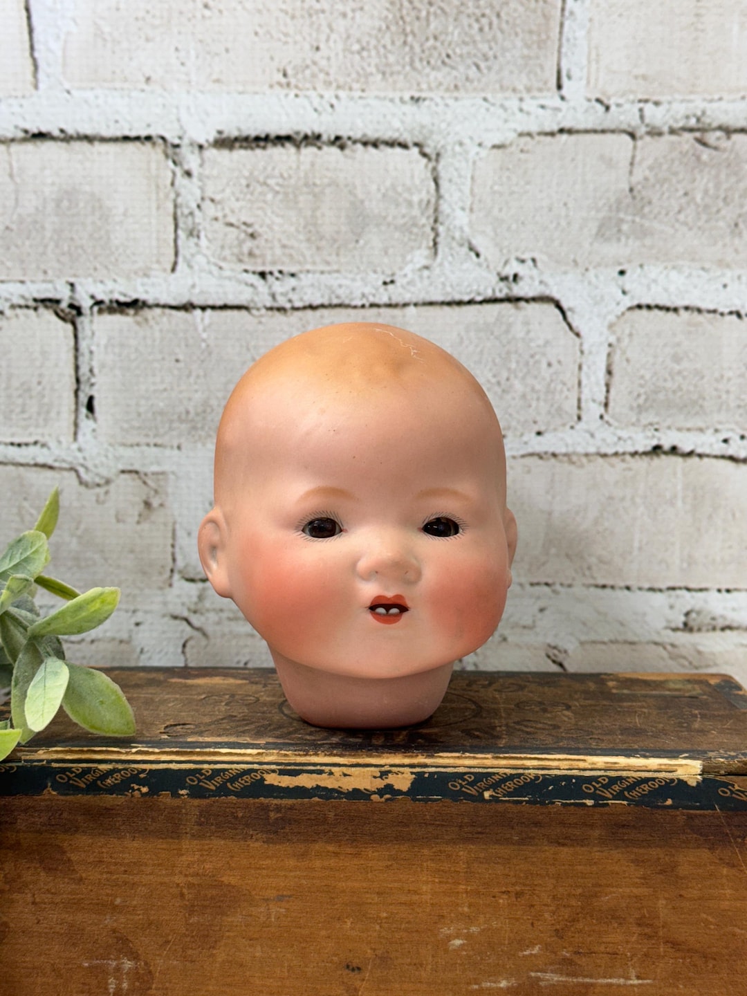 German Antique Doll Head, AM Doll Part, Vintage Bisque Doll for ...