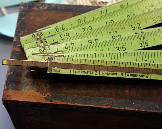Vintage Wooden Extension RULER Globemaster Made in Germany With Metal ...