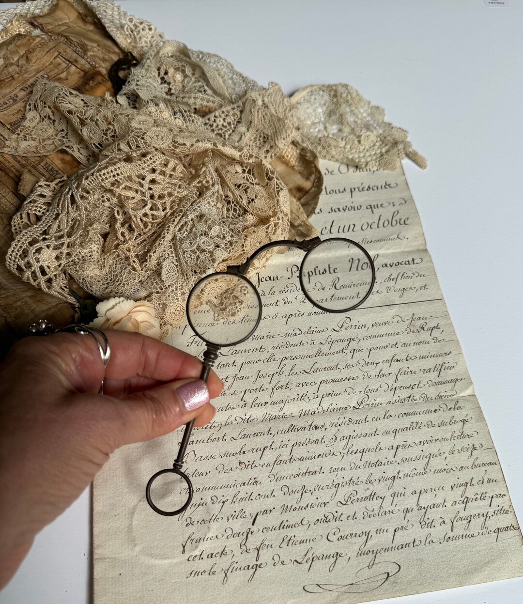 Victorian Lorgnette Folding Glasses Antique Theater Opera Glasses ...