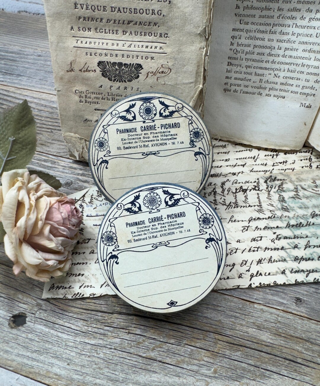 French Pharmacy Boxes (2) Container Cardboard Box Druggist- Drugstore ...