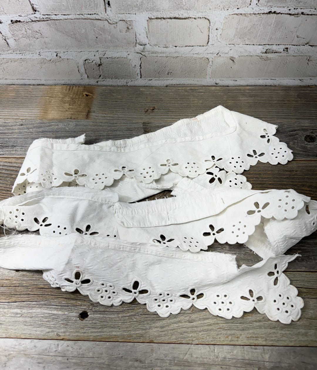 Vintage Trim From France, White With Cut Outs Florals, Repurpose Fiber ...