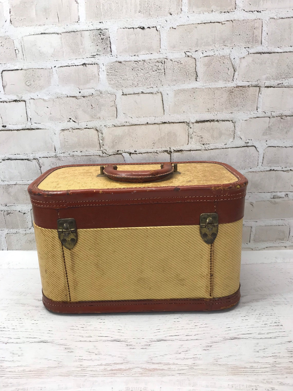 Vintage Train Case Hard Shell Luggage Sears JC Higgins | Etsy