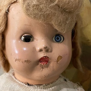 Vintage Composition Doll Scary Creepy Doll With Wonky Eye Nightmares ...