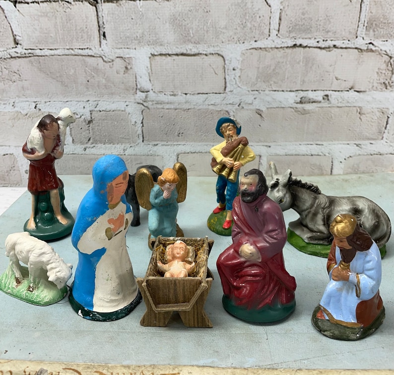 Vintage Nativity Scene Creche Figures Mix and Match Baby - Etsy