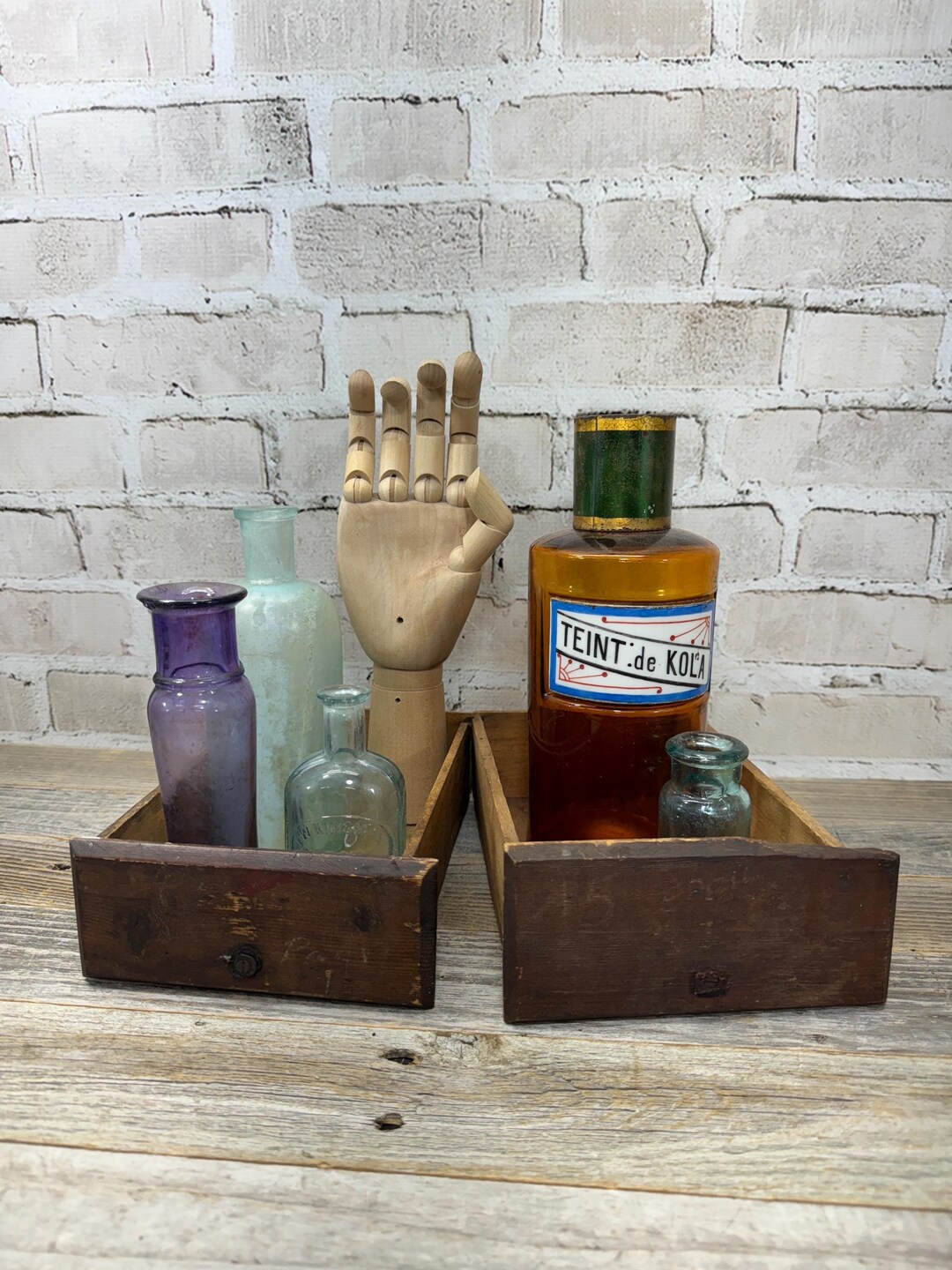 Vintage Wooden Boxes, Primitive Cigar Box, Storage Box, Distressed ...