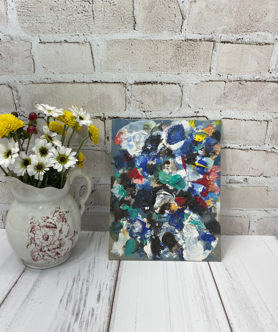 Painter Palette- Art Supply- Art Studio Decor Paint Pallet- Bright ...