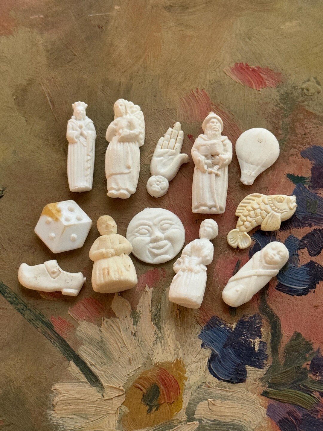 Miniature Figures, Plastic French Feve Dolls, Cake Good Luck Charms ...