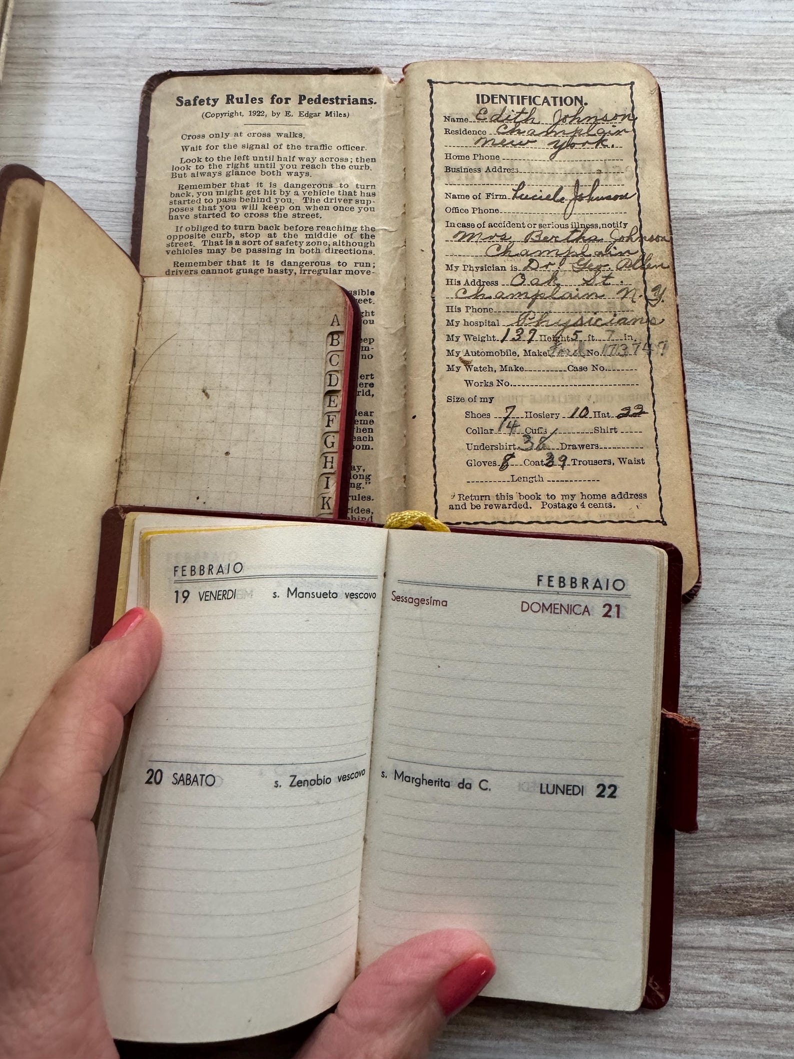 Antique Set of Memo Account Dictionary Books 3 Small Book Bundle ...