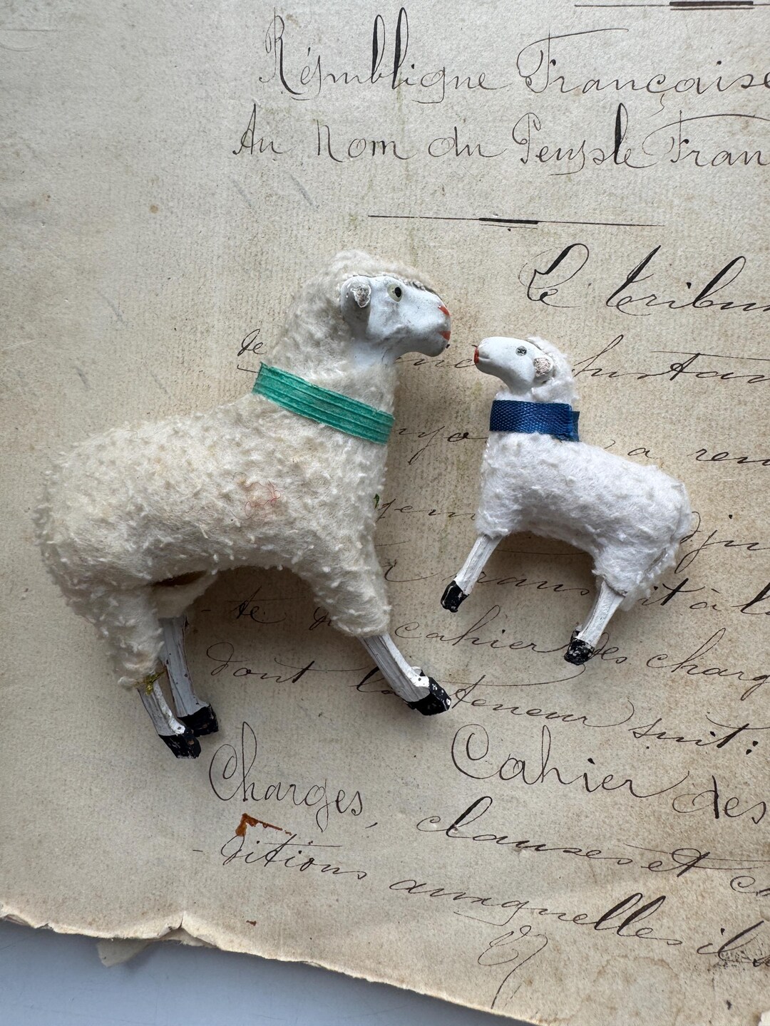 Antique Wool Sheep Figures, Putz Nativity Sheep Pair, Germany - Etsy