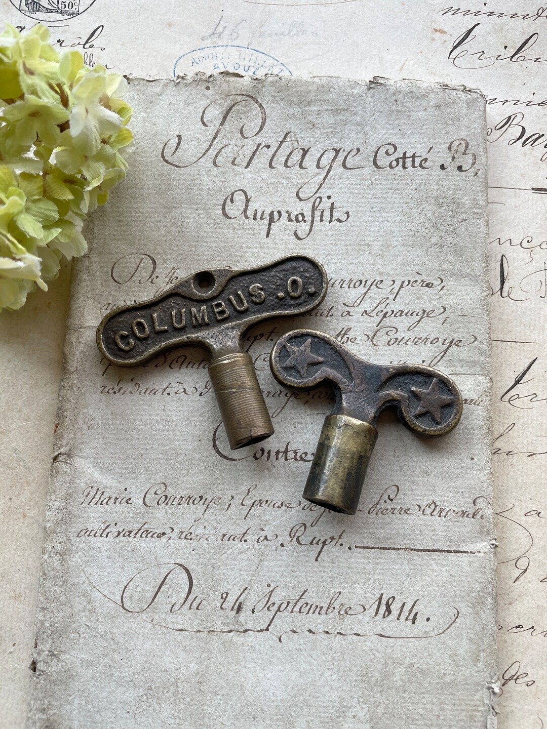 Vintage Clock Keys, Columbus and Stars, Unusual Shapes, Rare and Unique ...