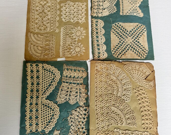 Antique French Lace Sample Pages – Set of 4 Textile Reference Sheets - Etsy