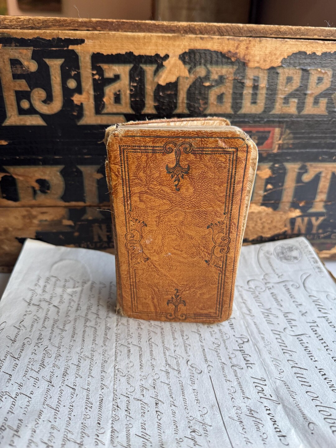French Missel Prayer Book, 1800's Leather Embossed, Religious ...