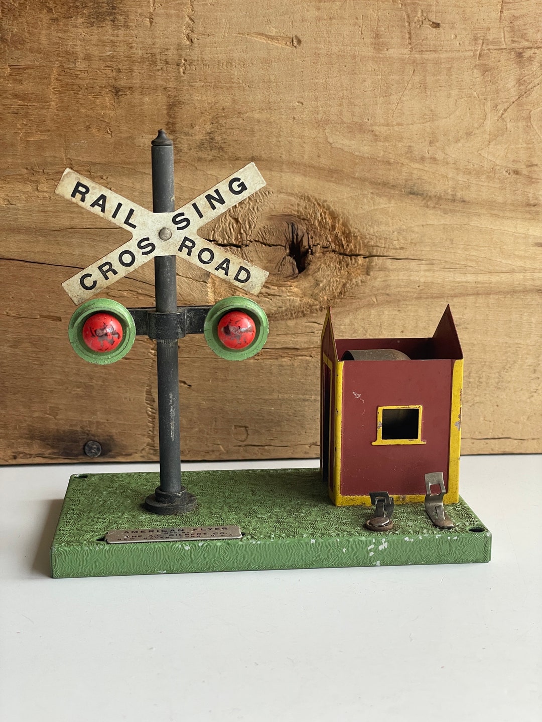 Vintage Railroad Crossing Sign- American Flyer R.R. Metal Steampunk ...