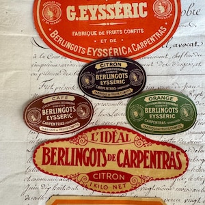 Vintage French Labels, Paper Ephemera Label From France, Mixed Media ...