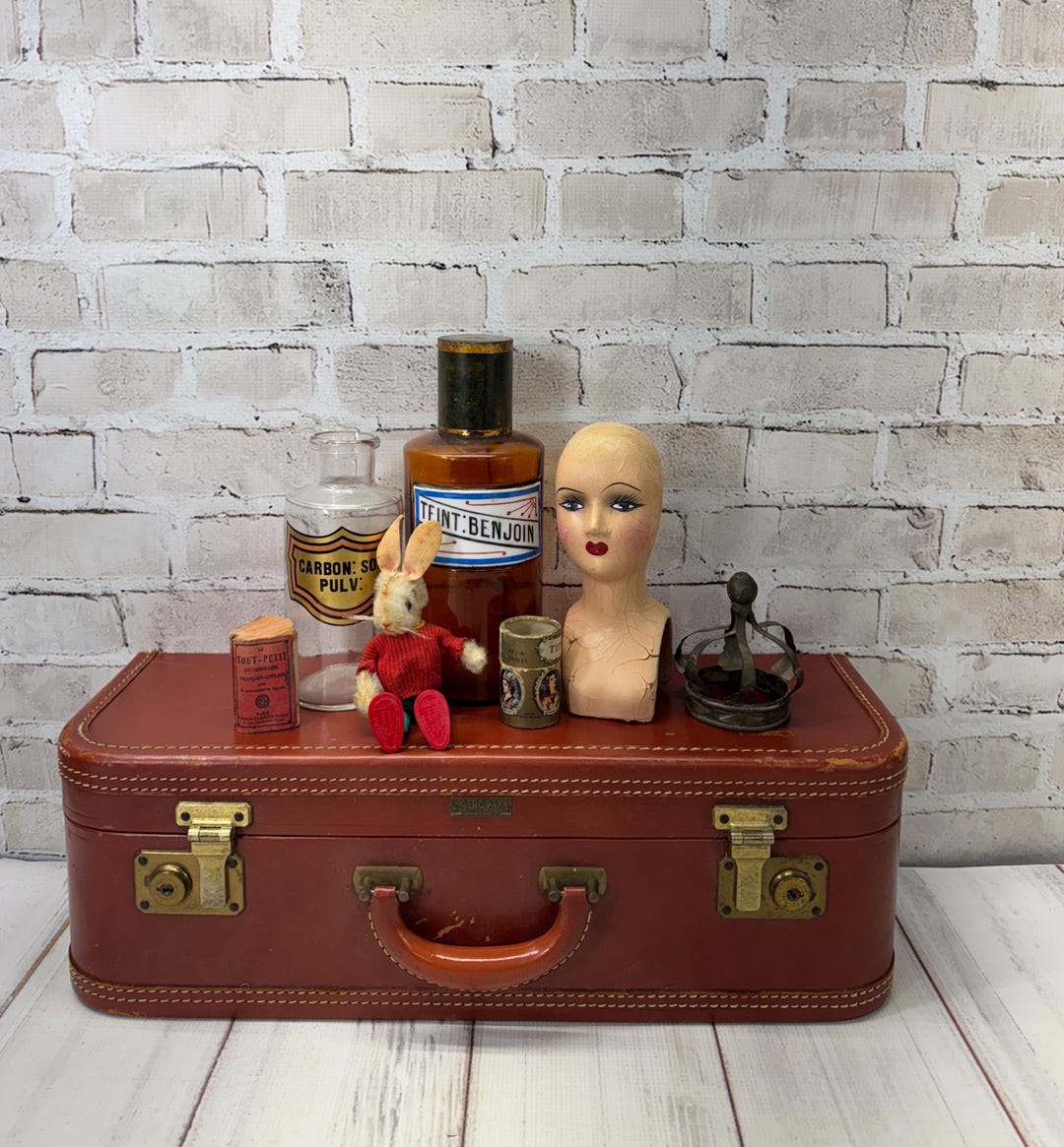 Vintage Suitcase Prop With Flat Back, Unique Shelf, Riser, Aero Pak ...