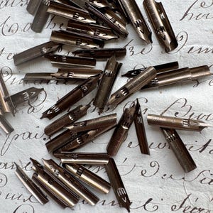 Vintage French Pen Nibs, Plumes Box, Vintage Calligraphy Writing Tools ...