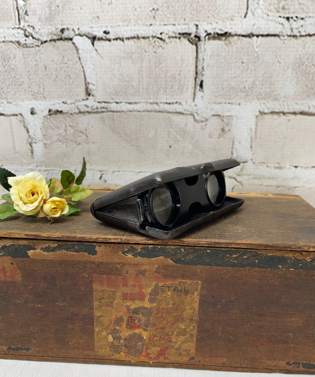 Vintage Binoculars Folding G. Fournier Paris Steampunk Birdwatching Industrial Decor Pocket ...