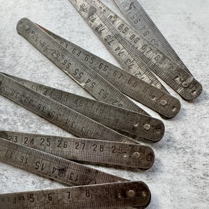 French Steel Folding Metric Ruler, Zigzag Accordion Design, Vintage ...
