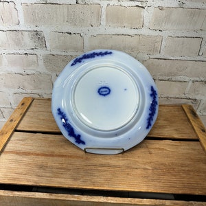 Antique Ironstone 1800's Scinde Pattern Flow Blue Plate 9.5 Oriental ...