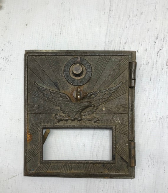 Vintage Large POST OFFICE Box Door with Eagle and Sunburst | Etsy