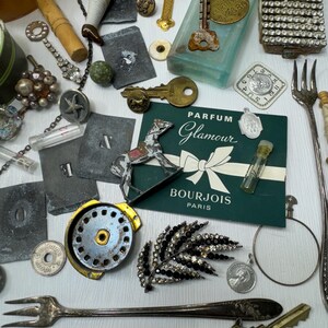 Huge Lot of Trinkets and Treasures, Flat Lay, Vintage Collectibles ...