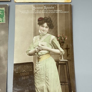 Antique French Postcards- Vintage Cards From France With Script Writing ...