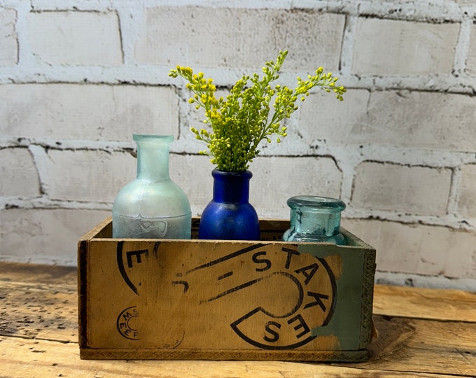 Vintage Wooden Drawer Box, Primitive Wood Cubby, Rustic Container ...