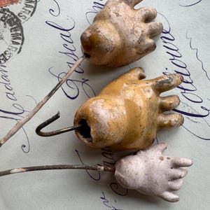 Antique Doll Hands for Mixed Media or Assemblage, Composition Material ...