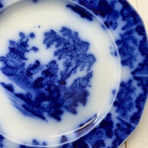 Antique Ironstone 1800's Scinde Pattern Flow Blue Plate 9.5 Oriental ...