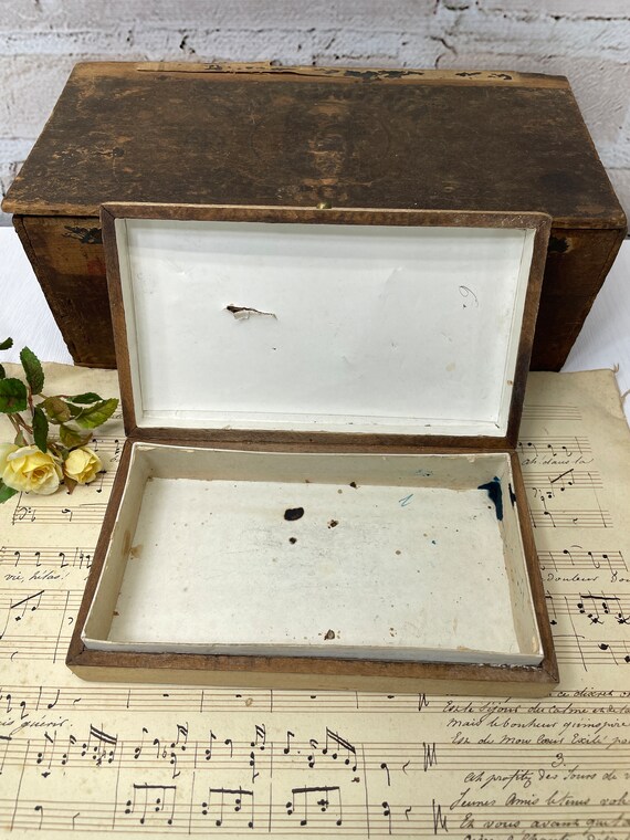 French Box with Small Hand Mirror on Top- Cream Color… - Gem