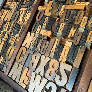 Vintage Printer's Tray With Blocks, Typeset Drawer Typography ...