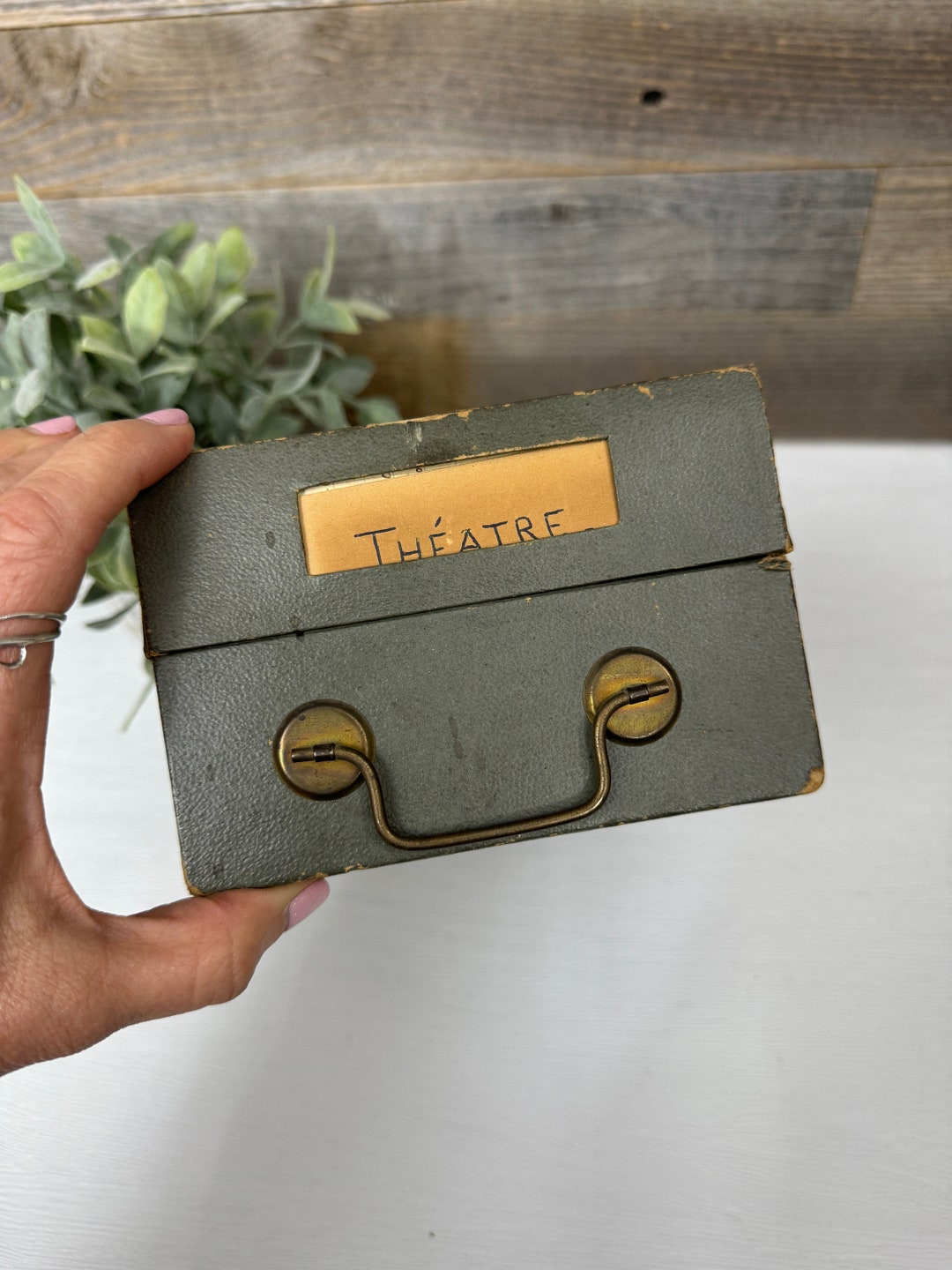 Vintage French Theatre File Box With Handle- Industrial Storage Box ...