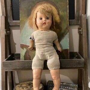Vintage Composition Doll Scary Creepy Doll With Wonky Eye Nightmares ...