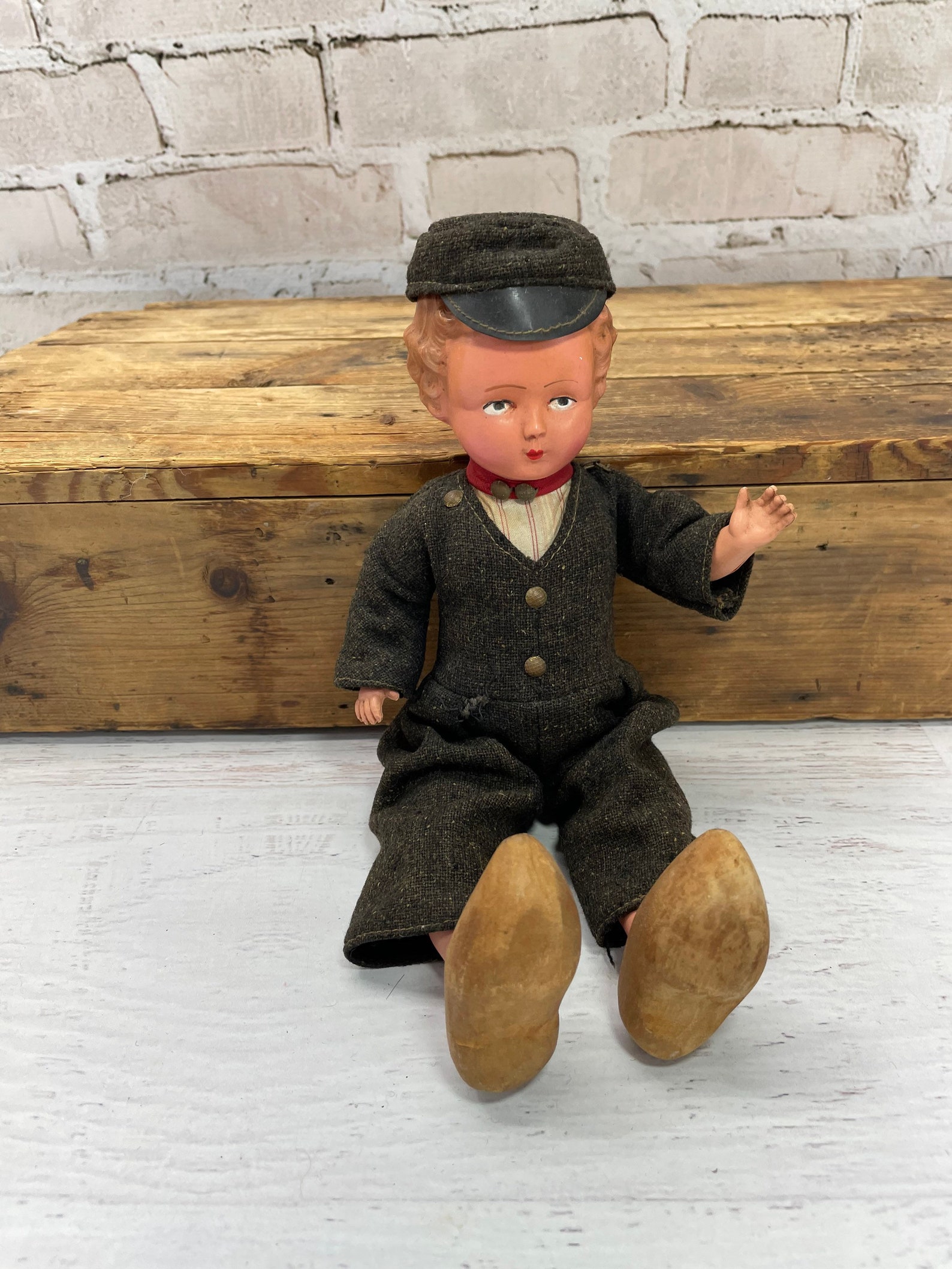 Antique Dutch Boy Doll Celluloid Holland Netherlands Wooden | Etsy