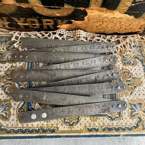 French Steel Folding Metric Ruler, Zigzag Accordion Design, Vintage ...