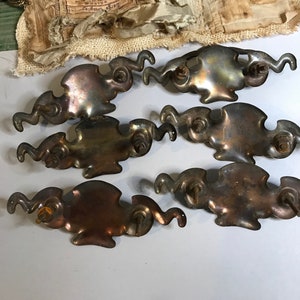 Vintage Furniture Hardware- Salvaged Drawer Pulls (6) Matching Metal ...