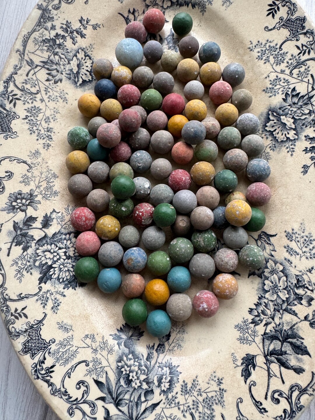 Antique Clay Marbles (24) From France, Vintage Game Pieces, Marble ...