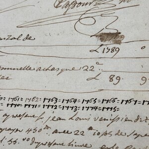 Antique French Pages 1700's Script Writing 6 Paper Ephemera Mixed Media ...