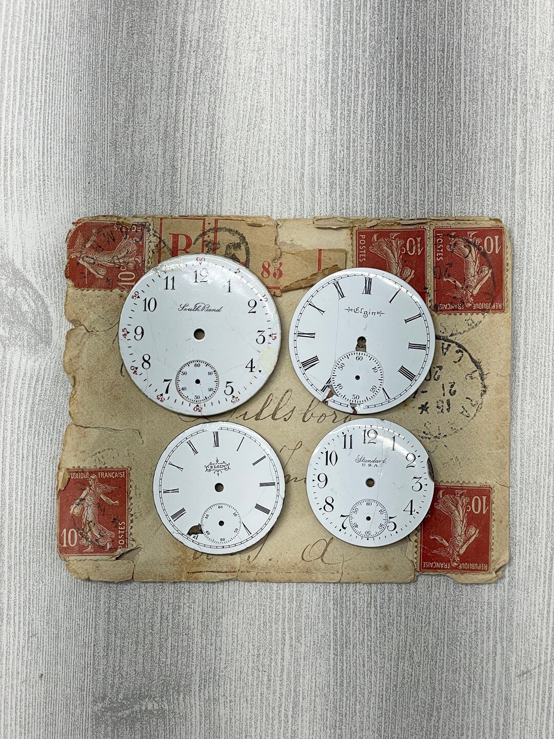 Vintage Porcelain Pocket Watch Faces Black & White Steampunk - Etsy