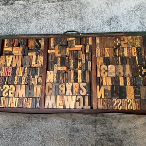 Vintage Printer's Tray With Blocks, Typeset Drawer Typography ...