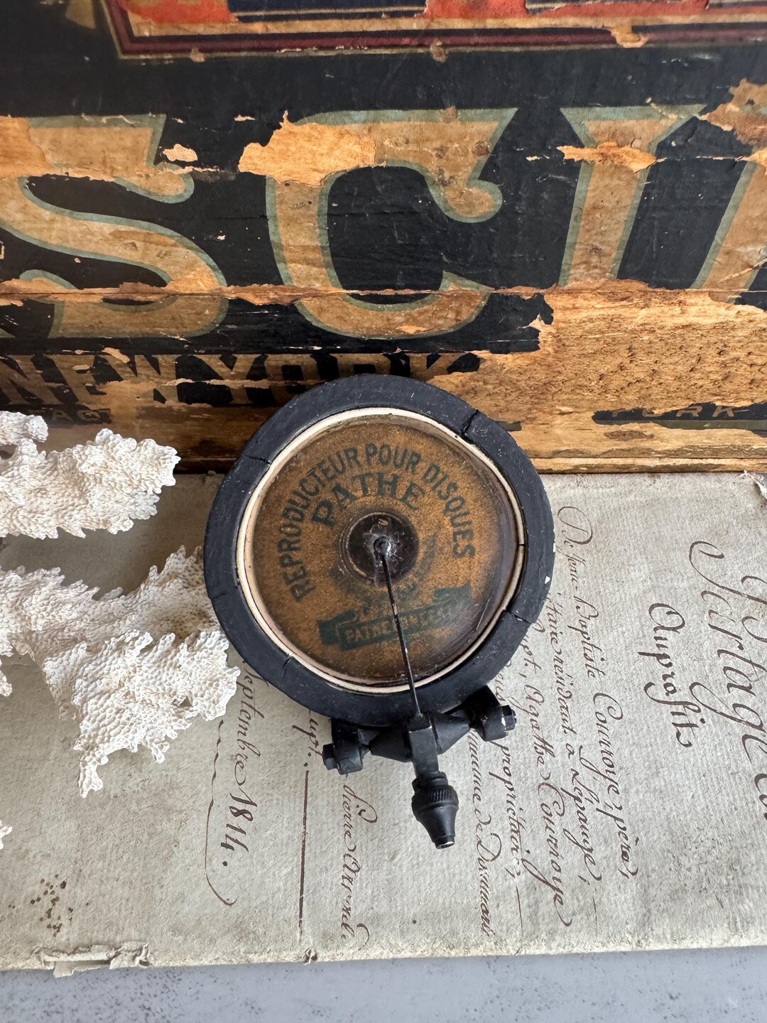 Antique Phonograph Reproducer, Early 1900's Gramophone Sound Head ...