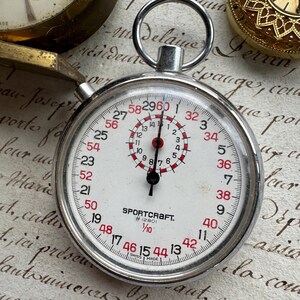 Vintage Stopwatch, Desk Clock and Gold Pocket Pendant Watch Group, Non ...