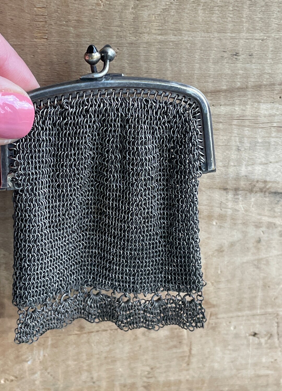 Antique Chainmaille Mesh Coin Purse- Miniature Chatelaine Bag - Etsy