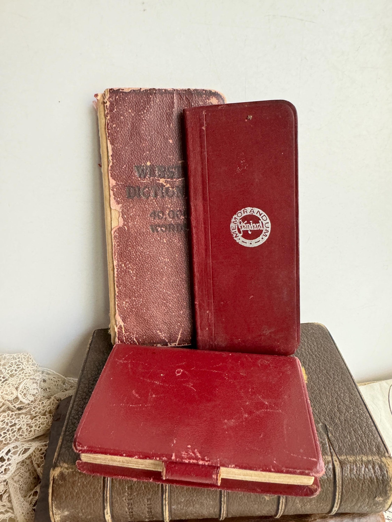 Antique Set of Memo Account Dictionary Books 3 Small Book Bundle ...